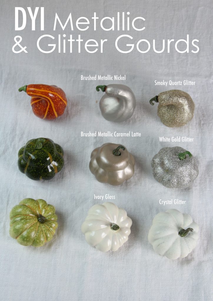 DIY Metallic and Glitter Gourds | Ridgely's Radar