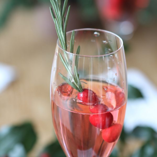 Cranberry Rosemary Champagne Cocktail | Ridgely's Radar