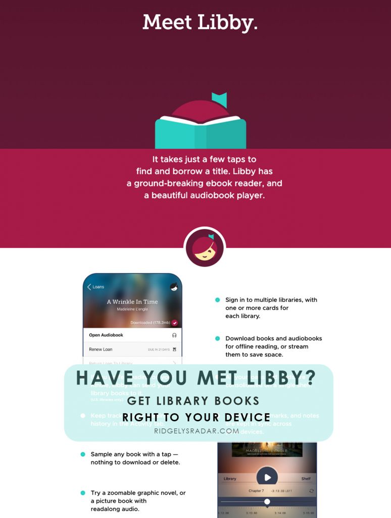 Have You Met Libby? Get Library Books Right to Your Device | Ridgely's ...