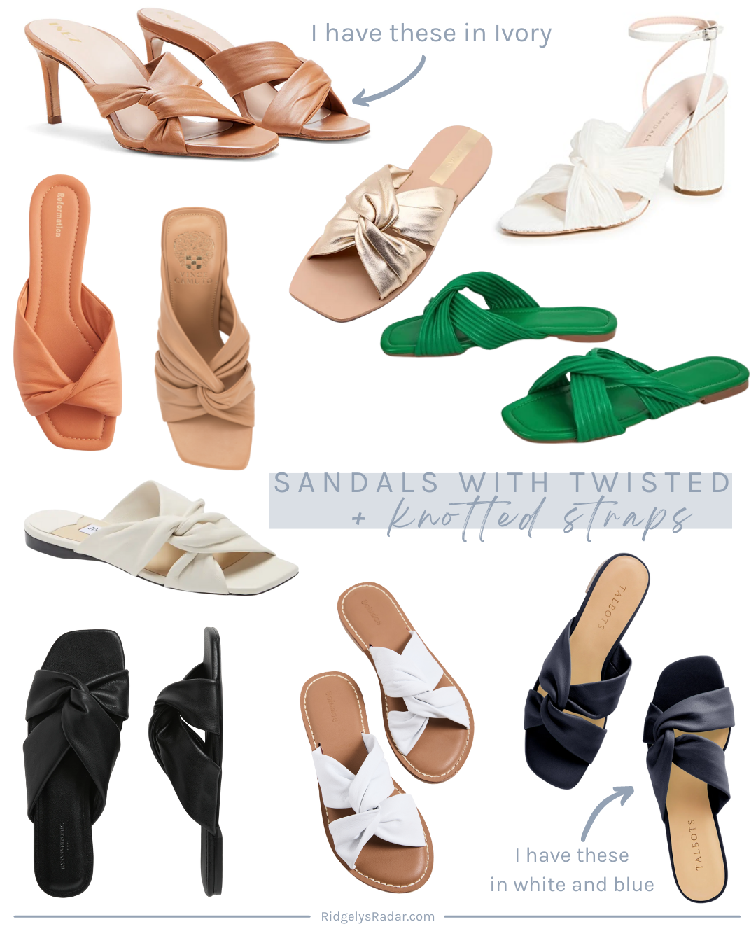 Sandals with Twisted and Knotted Straps - Ridgely's Radar