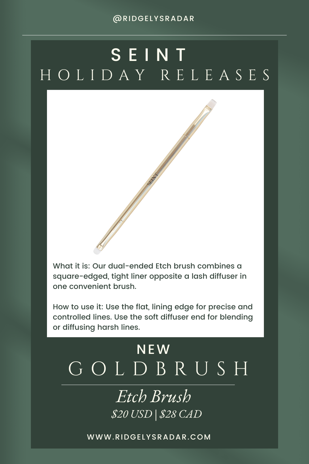 SEINT Beauty Holiday Releases 2023 | Ridgely's Radar